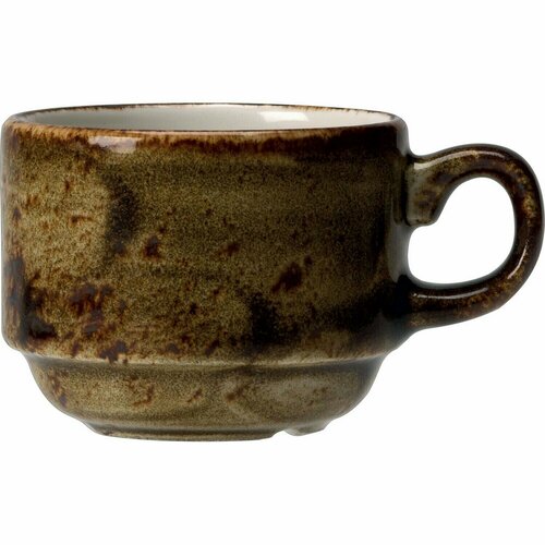 Чашка чайная Steelite Крафт Браун 200мл, 80х80х60мм, фарфор, коричневый-бежевый
