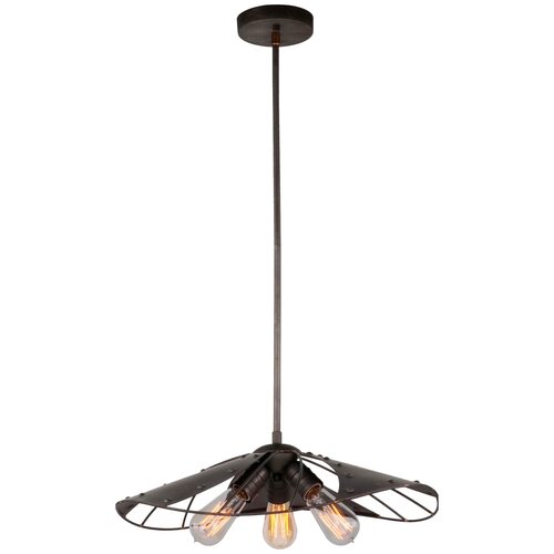 Потолочный светильник Lussole Auburn LSP-9662, E27, 180 Вт, кол-во ламп: 3 шт., цвет: коричневый