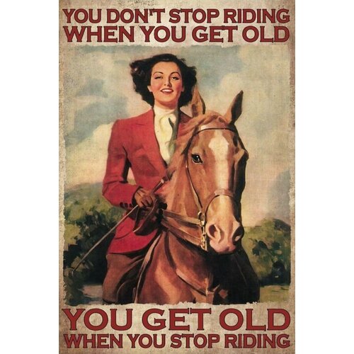 Постер / Плакат / Картина Афиша - Девушка на коне 40х50 см в подарочном тубусе
