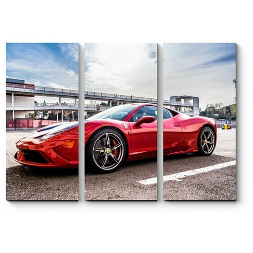 Модульная картина Красный Ferrari 458160x115