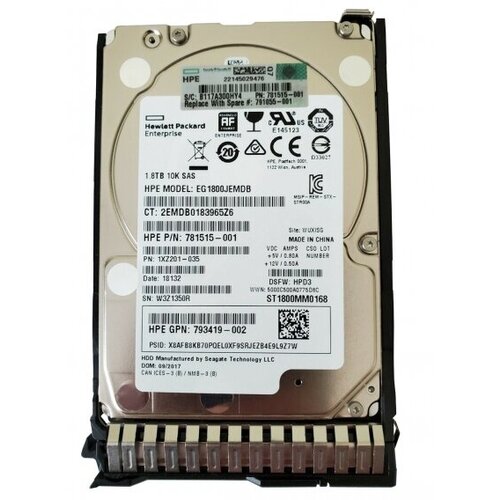 Жесткий диск HP 872738-001 1,8Tb 10000 SAS 2,5" HDD