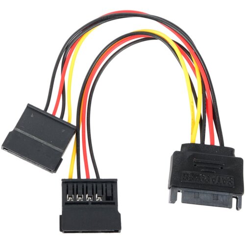 Переходник питания SATA 15pin (M) - 2 x SATA 15pin (F) ORIENT C573