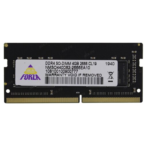Оперативная память neoforza 4 ГБ DDR4 2666 МГц SODIMM CL19 NMSO440D82-2666EA10