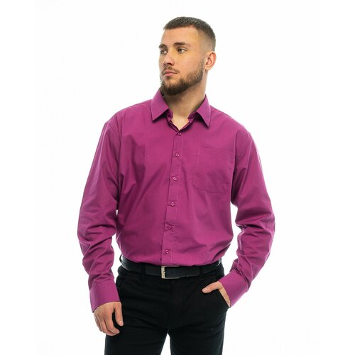 Рубашка Maestro, размер 46RU/S/178-186/39 ворот, фиолетовый