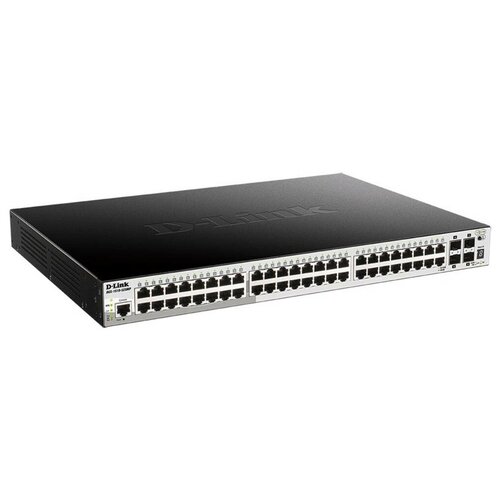 Коммутатор D-link DGS-1510-52XMP/A1A SmartPro, 48x10/100/1000Base-T PoE (бюджет 370 Вт) ,4x10GBase-X SFP+, Stackable