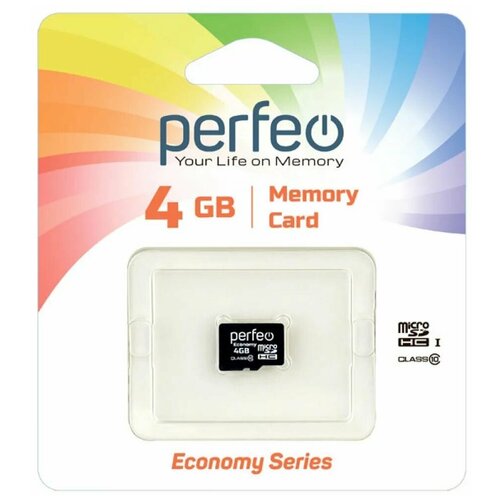 Карта памяти Perfeo microSD 4GB (Cl10) без адаптера ES