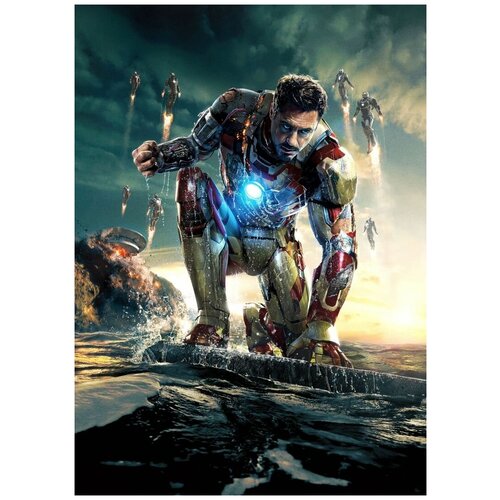 Плакат, постер на холсте The Avengers-Tony Stark/Мстители-Тони Старк. Размер 42 х 60 см