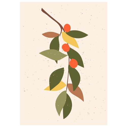 Постер / Плакат / Картина на холсте Цветы и растения - Осенняя пора 40x50 см в подарочном тубусе