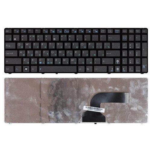 Клавиатура для ноутбука Asus 0KN0-E03RU13, русская, черная с рамкой, с маленькой кнопкой Enter