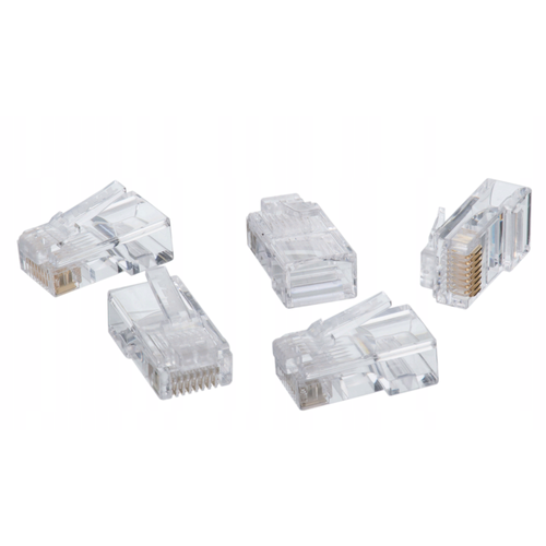 Коннектор Hyperline (PLUG-8P8C-UV-C6-100) UTP кат.6 RJ45 прозрачный (упак:100шт)