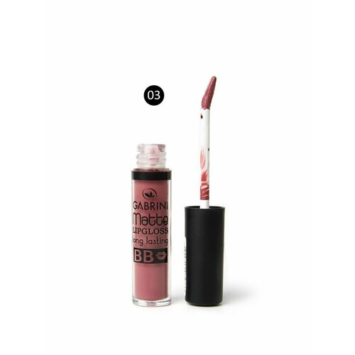 GABRINI губная помада Matte Lipgloss жидкая, матовая, оттенок пыльная роза, 6,0 мл