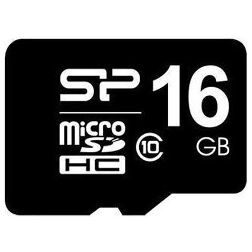 Карта памяти Silicon Power microSDHC 16 ГБ Class 10, V10, A1, R/W 10/10 МБ/с, 1 шт., черный