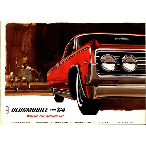 Плакат Постер - Ретро автомобили америка