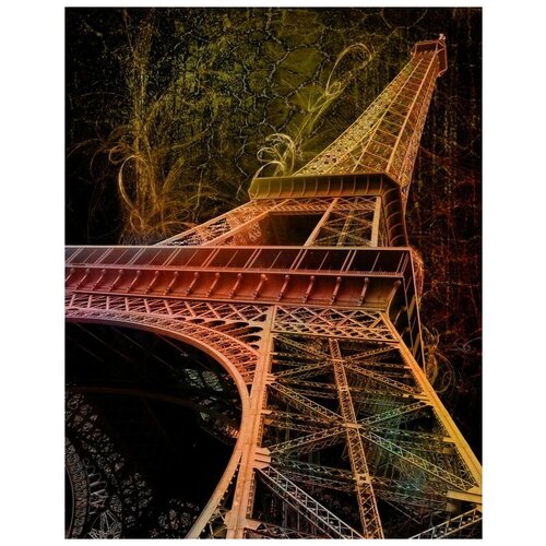 Постер на холсте Эйфелева башня (The Eiffel Tower) №3 50см. x 64см.