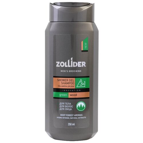 Zollider Гель-шампунь для душа Green Wood 3 в 1, 250 мл