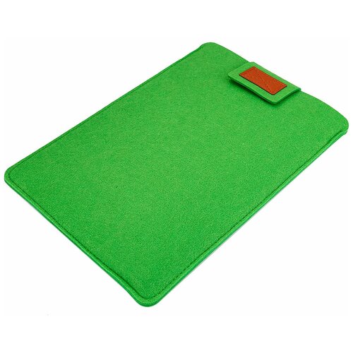 Чехол войлочный на липучке для ноутбука, планшета 11-12 дюймов, размер 31-22-2 см, зеленый