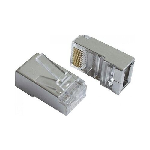 Коннектор RJ-45 под одножильный UTP кабель, экран, cat. 5e (100шт) 8P8C