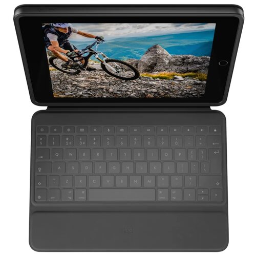 Беспроводная клавиатура Logitech Rugged Folio для iPad (7-го поколения) черный, английская