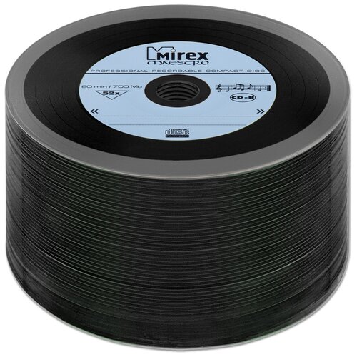 Диск Mirex CD-R 700Mb 52X MAESTRO Vinyl ("виниловая пластинка"), синий, упаковка 50 шт.