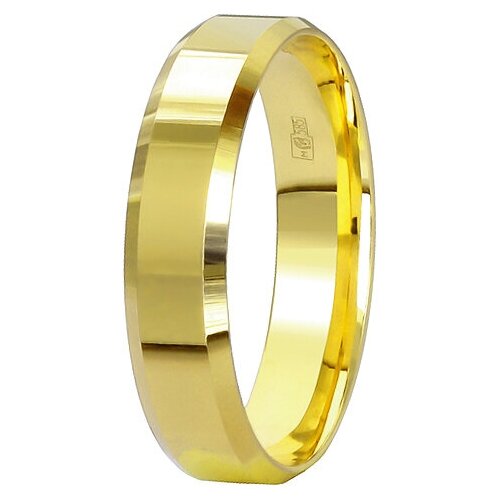 Кольцо обручальное AZADE, желтое золото, 585 проба, размер 20, ширина 5 мм, желтый