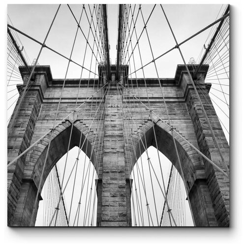 Модульная картина Строгость цвета, Бруклинский мост 90x90