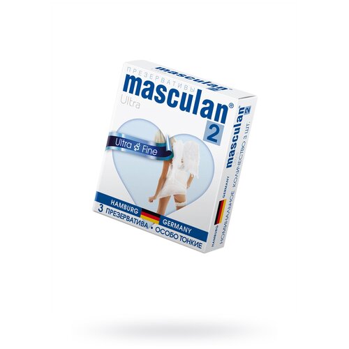 Презервативы Masculan, ultra 2, особо тонкие, 19 см, 5,3 см, 3 шт.( Ultra Fine № 3)