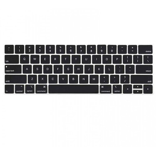 Черная накладка на клавиатуру для Macbook Pro 13/15 2016 – 2019 с Touch Bar, анг. раскладка (US)