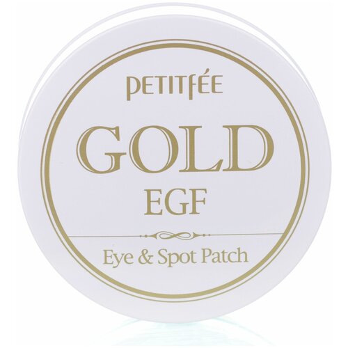 Petitfee Гидрогелевые патчи для век с золотыми частицами и фактором роста Gold & EGF eye & spot patch, 60 шт.