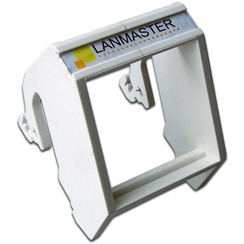 Рамка на DIN-рейку LANMASTER для установки вставок и электромодулей 45х45, белая (LAN-DRF-45x45-WH)