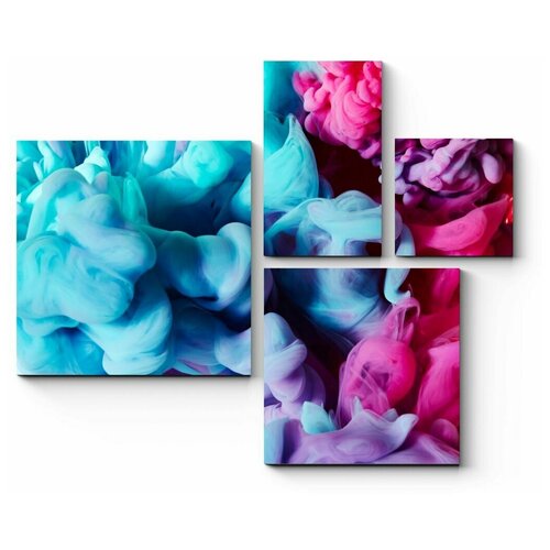Модульная картина Голубо-розовый туман 102x85