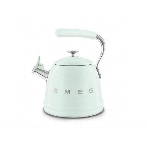 Чайник для плиты SMEG CKLW2001PG со свистком, пастельный зеленый, 2,3л