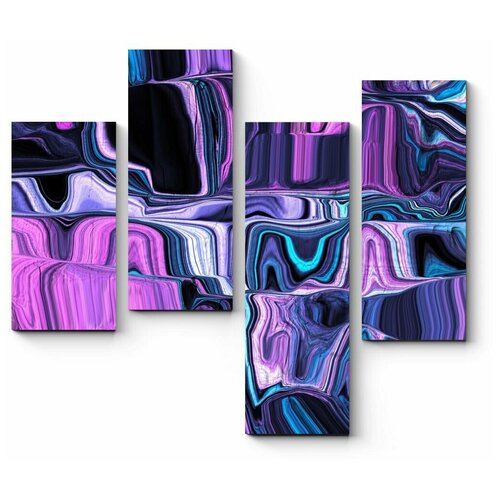 Модульная картина Цветной мрамор 94x88