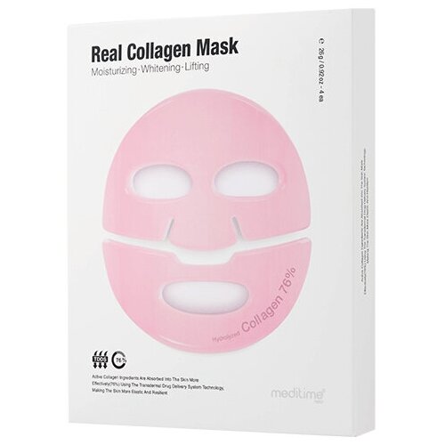 Лифтинг-маска гидрогелевая для лица с коллагеном Meditime NEO Real Collagen Mask 26 гр х 4 шт
