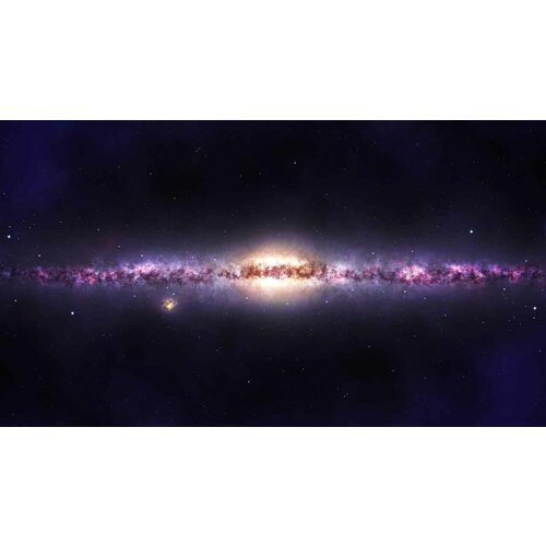 Картина на холсте 60x110 LinxOne "Milky way galaxy Млечный" интерьерная для дома / на стену / на кухню / с подрамником