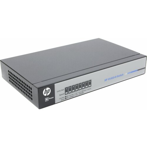 Коммутатор HP 1410-8 Switch (8 ports 10/100, Fanless, Unmanaged, desktop)(repl. for JD856A)