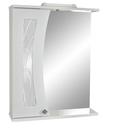 Зеркало-шкаф Селена 65 DORATIZ 2711.115, белый со стеклом, с подсветкой и розеткой
