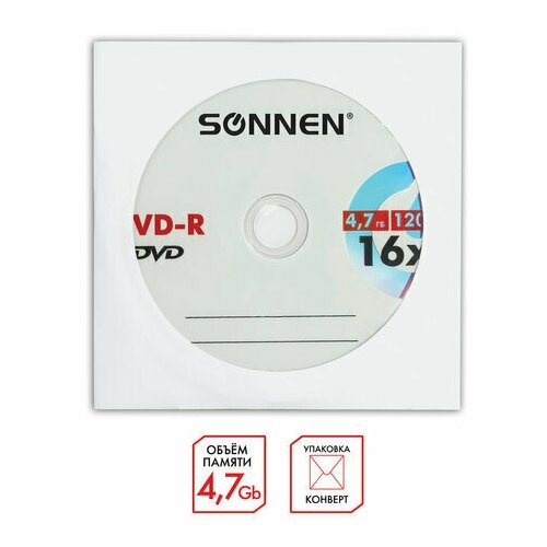 Диск Unitype DVD-R SONNEN - (25 шт)