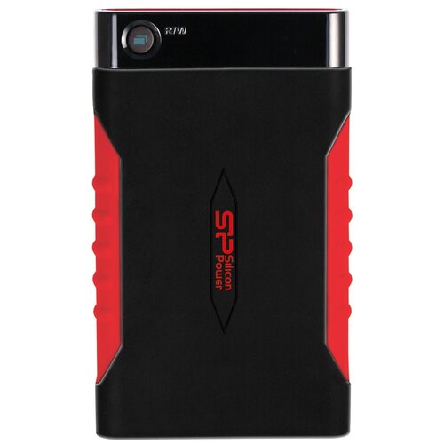 1 ТБ Внешний HDD Silicon Power Armor A15, USB 3.2 Gen 1, черный/красный