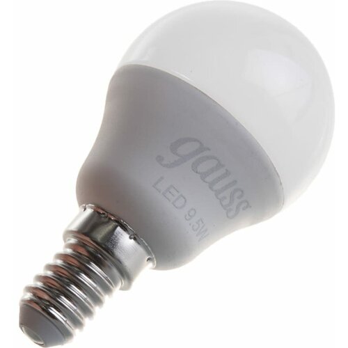Лампа светодиодная LED 9.5 Вт 950 Лм 4100К белая Е14 Шар Black | код.105101210 | GAUSS (3шт. в упак.)