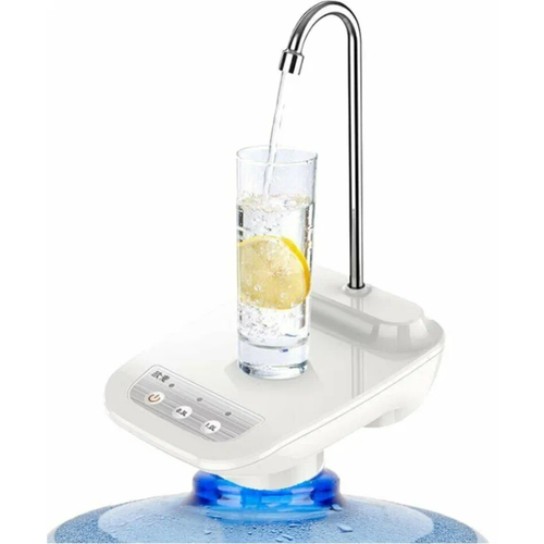 Автоматическая помпа для бутилированной воды с подставкой белая