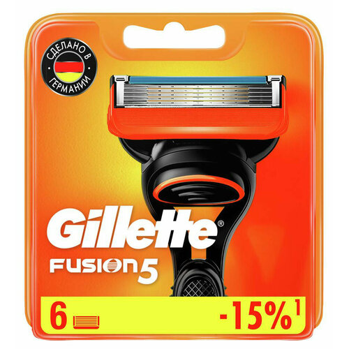 Сменные кассеты Gillette Fusion5 ProGlide Power, 6 шт