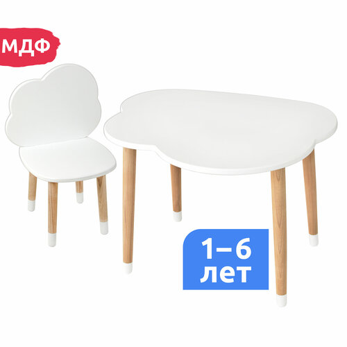 Комплект Мега Тойс Набор детской мебели Облачко 60x50 см белый