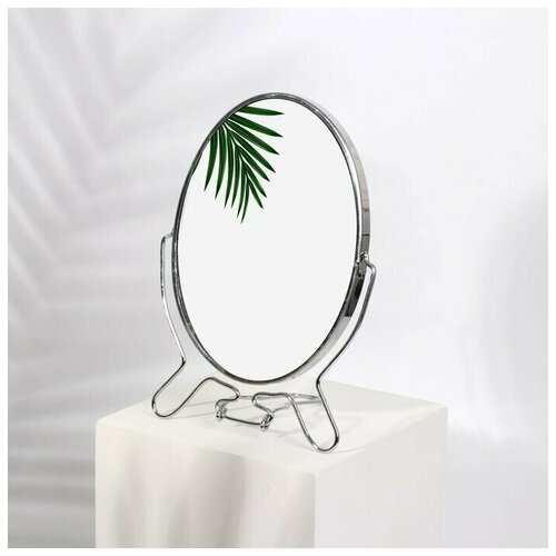 Queen fair Зеркало складное-подвесное, двустороннее, с увеличением, зеркальная поверхность 11,5 × 15,5 см, цвет серебряный