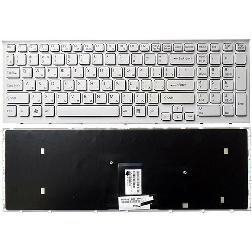 Клавиатура для ноутбука Sony VPC-EB белая p/n: 148792871, V111678A, 550102M14-203-G