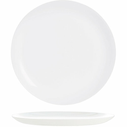 Тарелка мелкая "Эволюшнс Уайт", 6 шт, стекло, диаметр 27 см