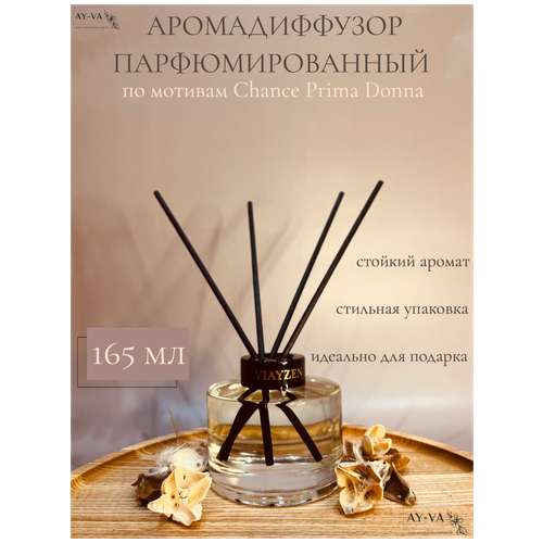 Диффузор для дома с палочками парфюмированный Древесно-цитрусовый аромат по мотивам Chance (Prima Donna), ароматизатор для дома