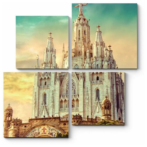 Модульная картина Храм Святого Сердца, Барселона120x120