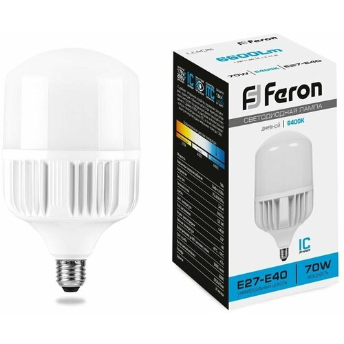Лампа светодиодная Feron LB-65 E27-E40 70W 6400K 25783, комплект 8 шт.