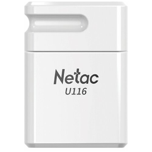 Флеш-диск 16 GB NETAC U116, USB 2.0, белый, NT03U116N-016G-20WH