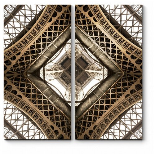 Модульная картина Эйфелева башня изнутри 100x100